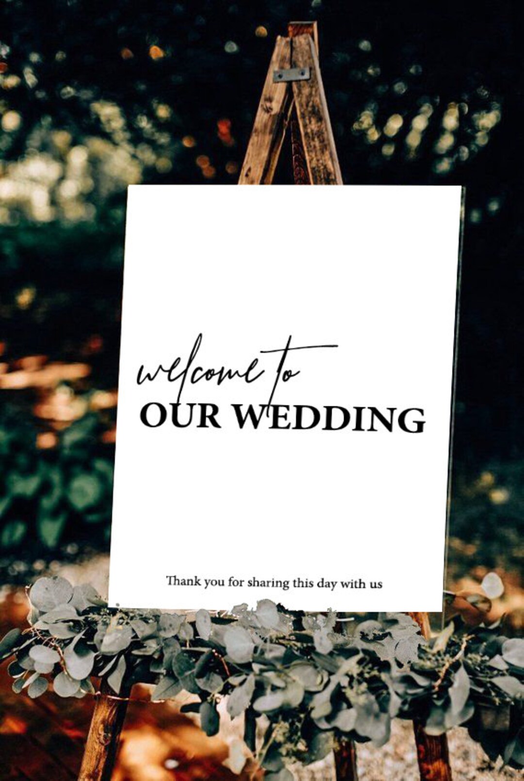 Welcome to Our Wedding Event Sign INSTANT DOWNLOAD A1 Size 594 X 841 Mm ...