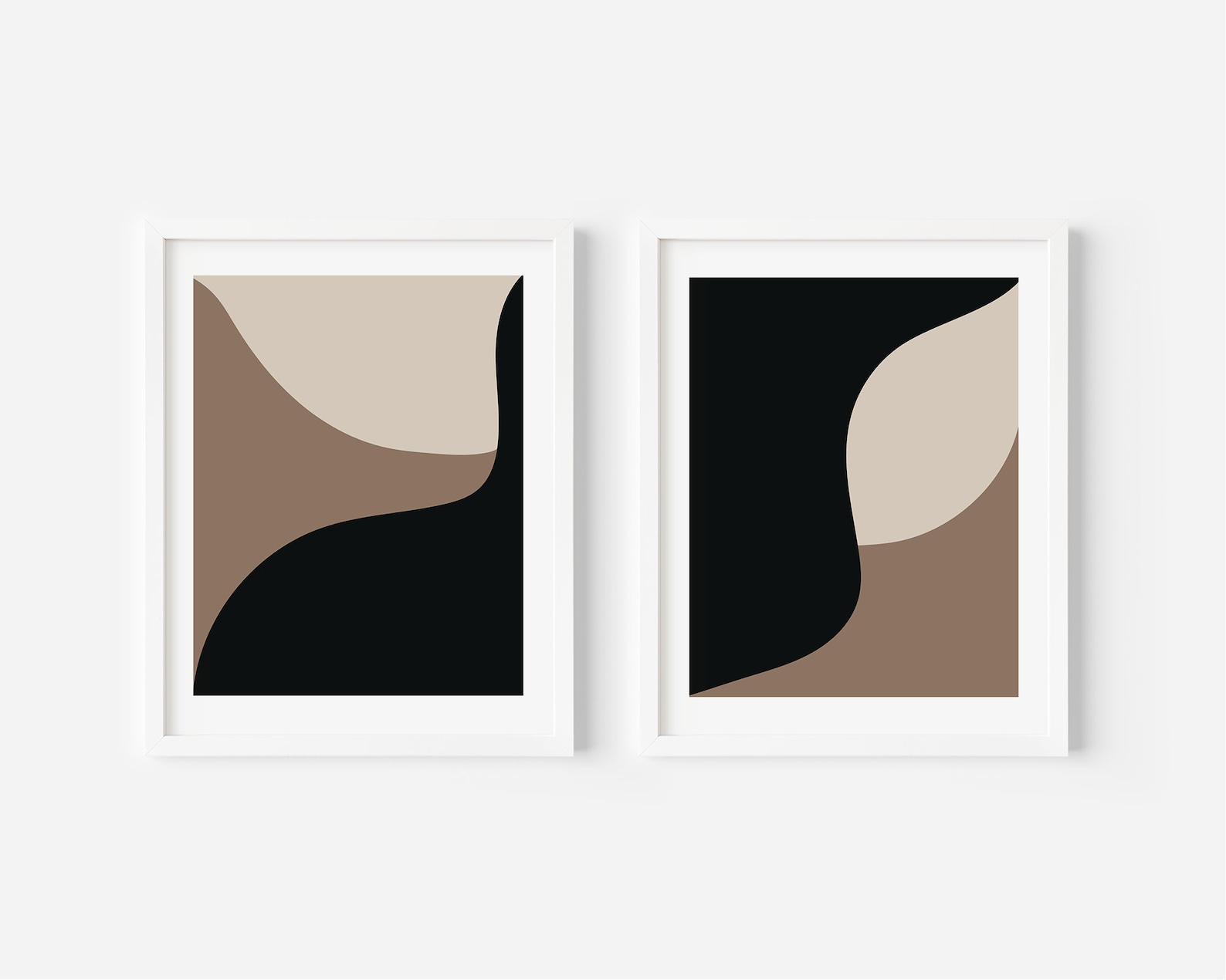 Set of 2 Abstract Neutral Prints Modern Art Abstract Wall | Etsy Canada