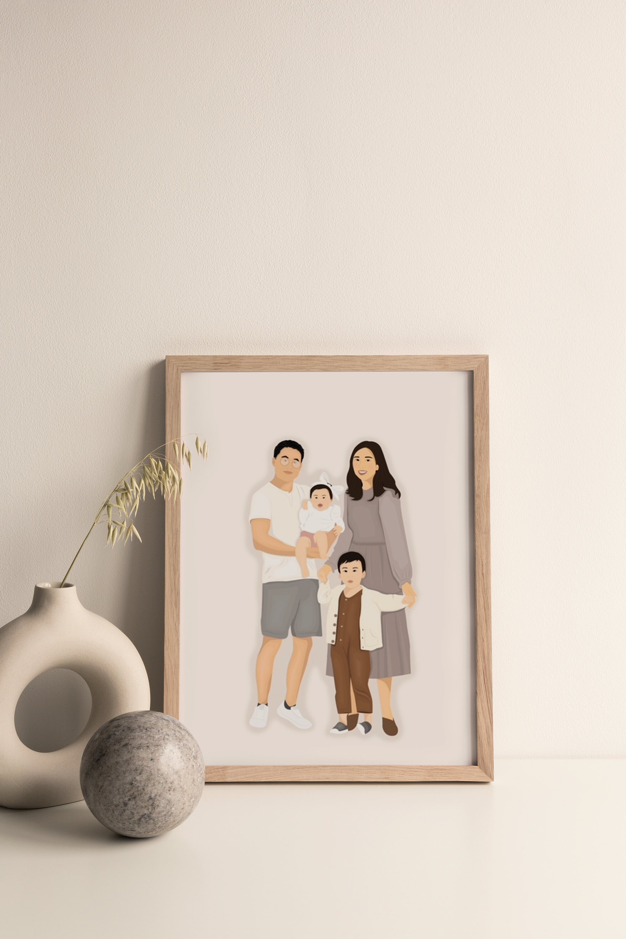 Custom Minimal Group Illustration | 5+ People | Digital Illustration ...