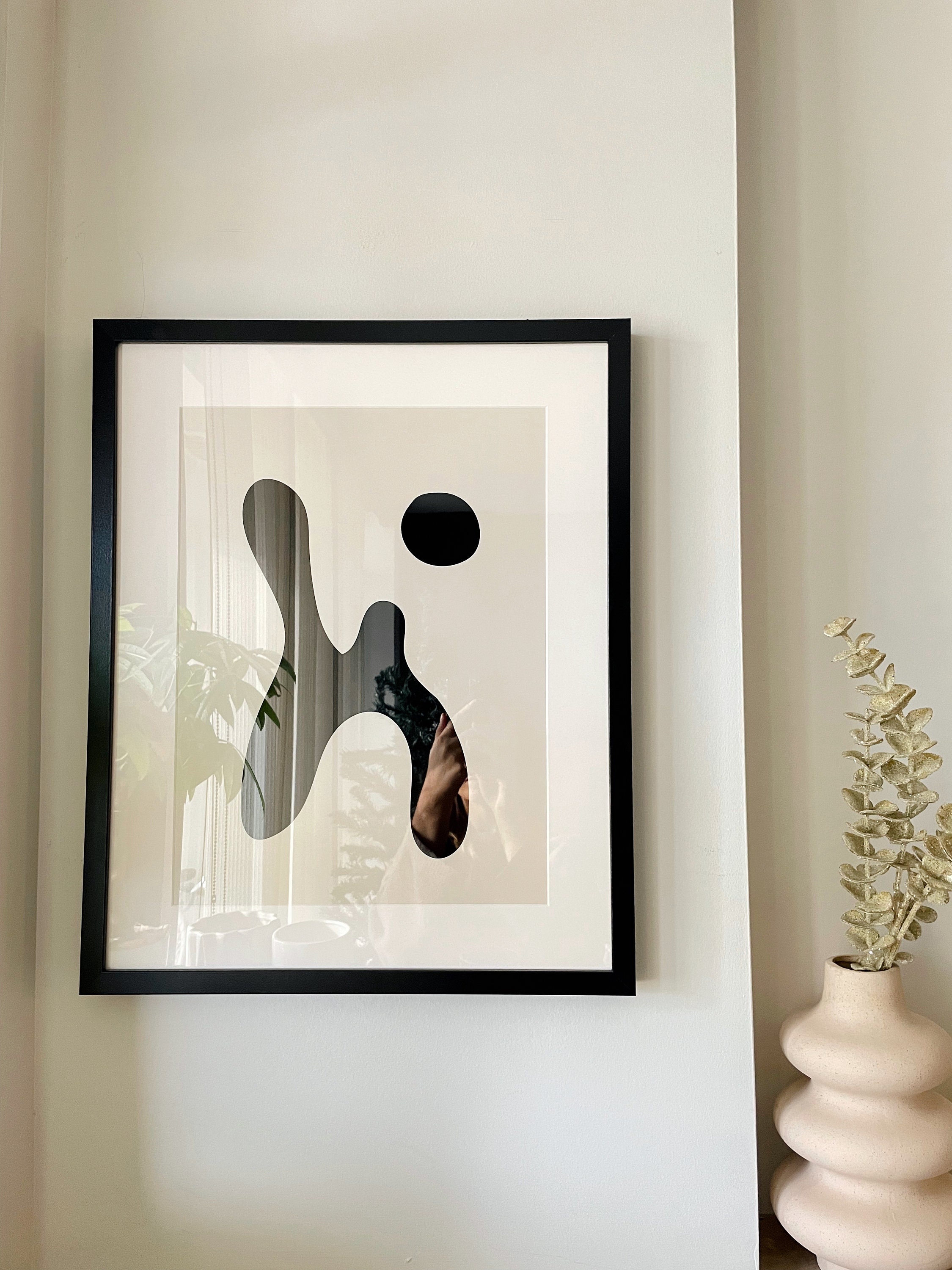 Black Abstract Art Print Abstract Shapes Minimalist Art | Etsy