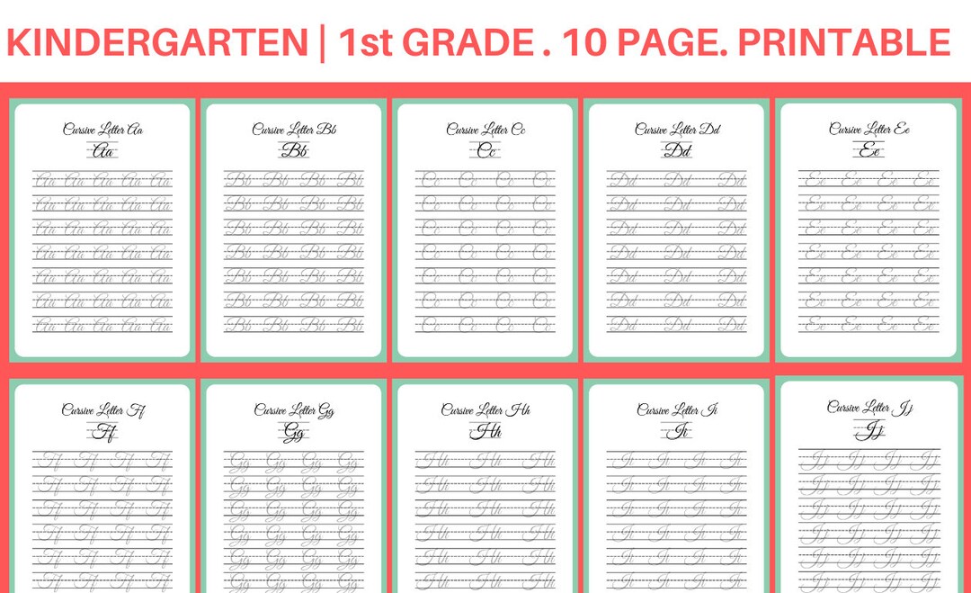 Kindergarten 1st Grade Printable Worksheet - Etsy