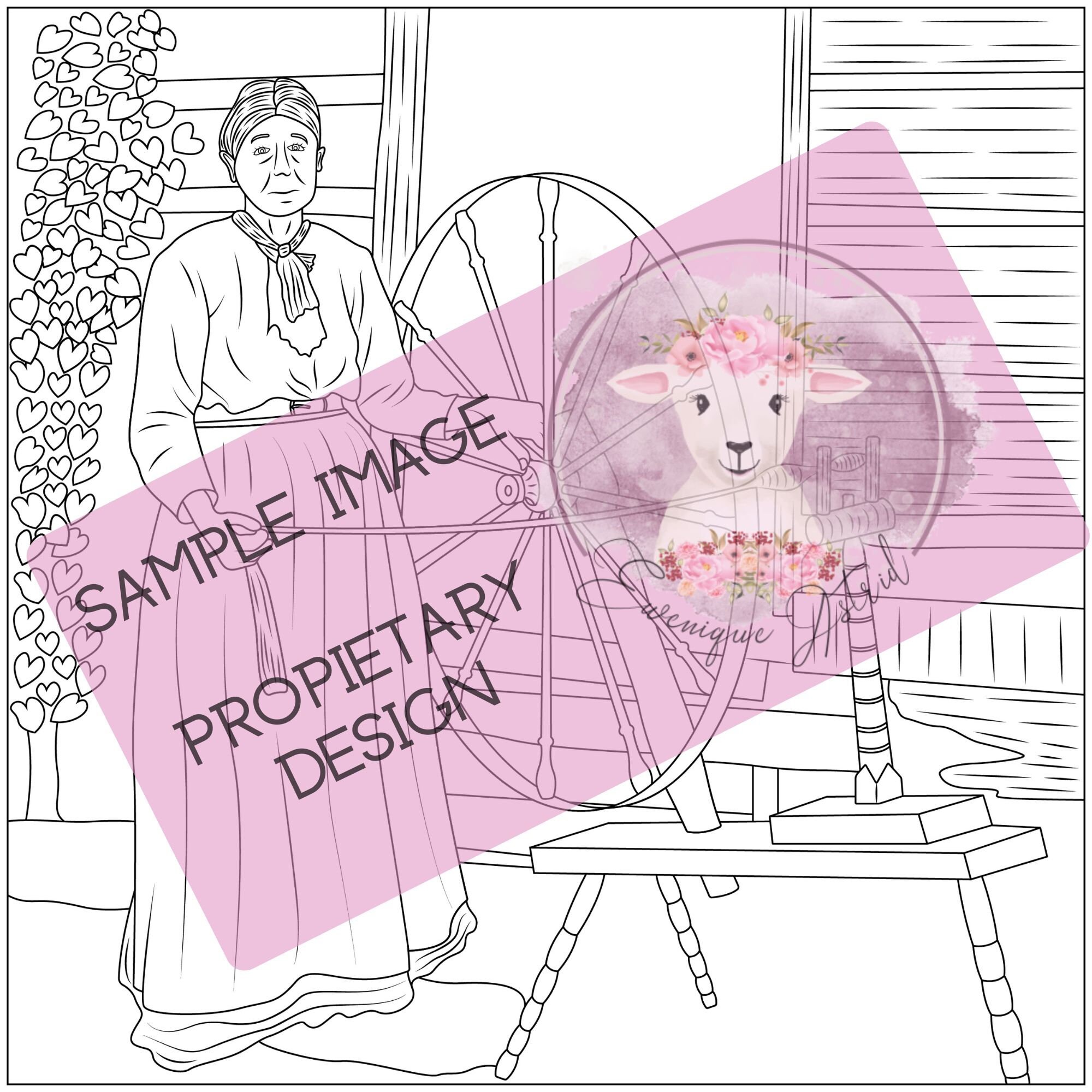 A Fiber Artist's Coloring Book 15 Ewenique Fiber-themed - Etsy