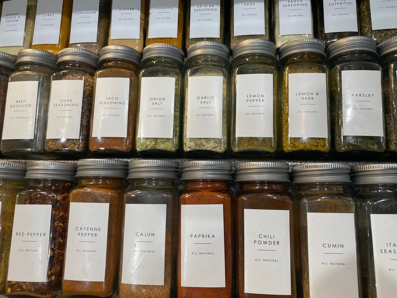 Spice & Herb Labels - Standard and Custom Options - Etsy
