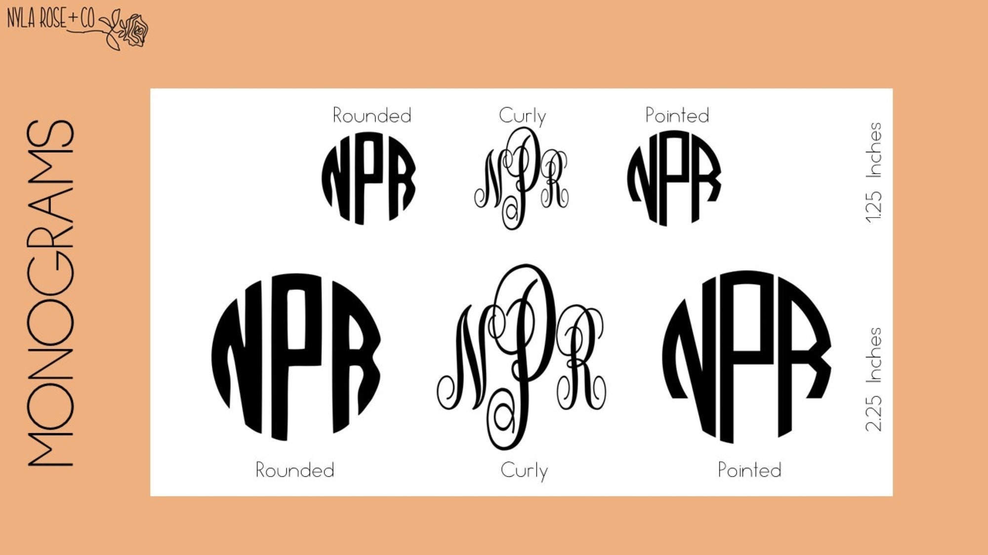 Personalized Name and Monogram Decals and Vinyl Stickers - Etsy