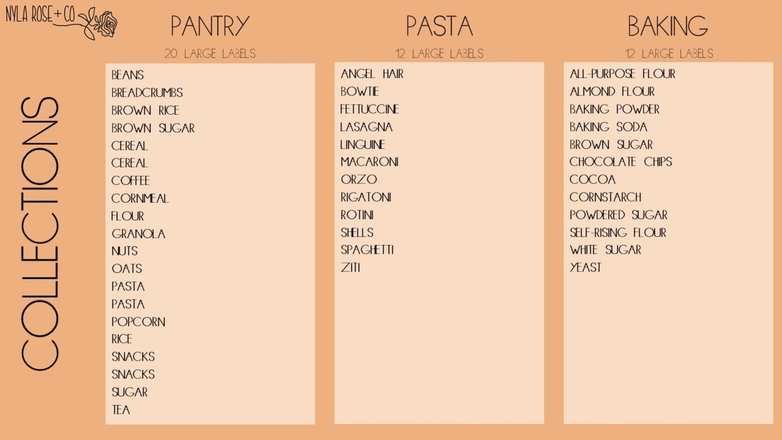 Kitchen Labels - Standard and Custom - Etsy