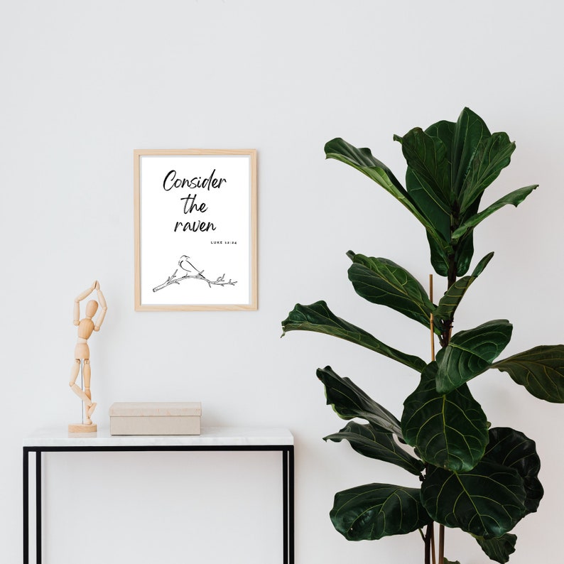 Consider the Raven / Luke 12:24 / Digital Print / Instant Download ...