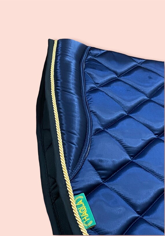 Blue English Saddle Pad
