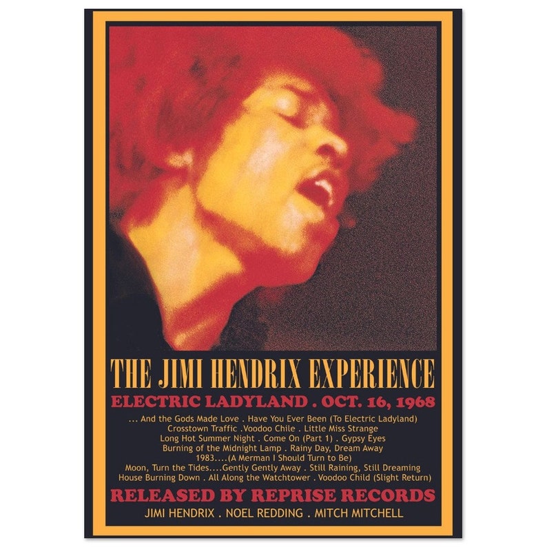 The Jimi Hendrix Experience 1968 Album Vintage Classic Semi-glossy Paper Poster - Etsy
