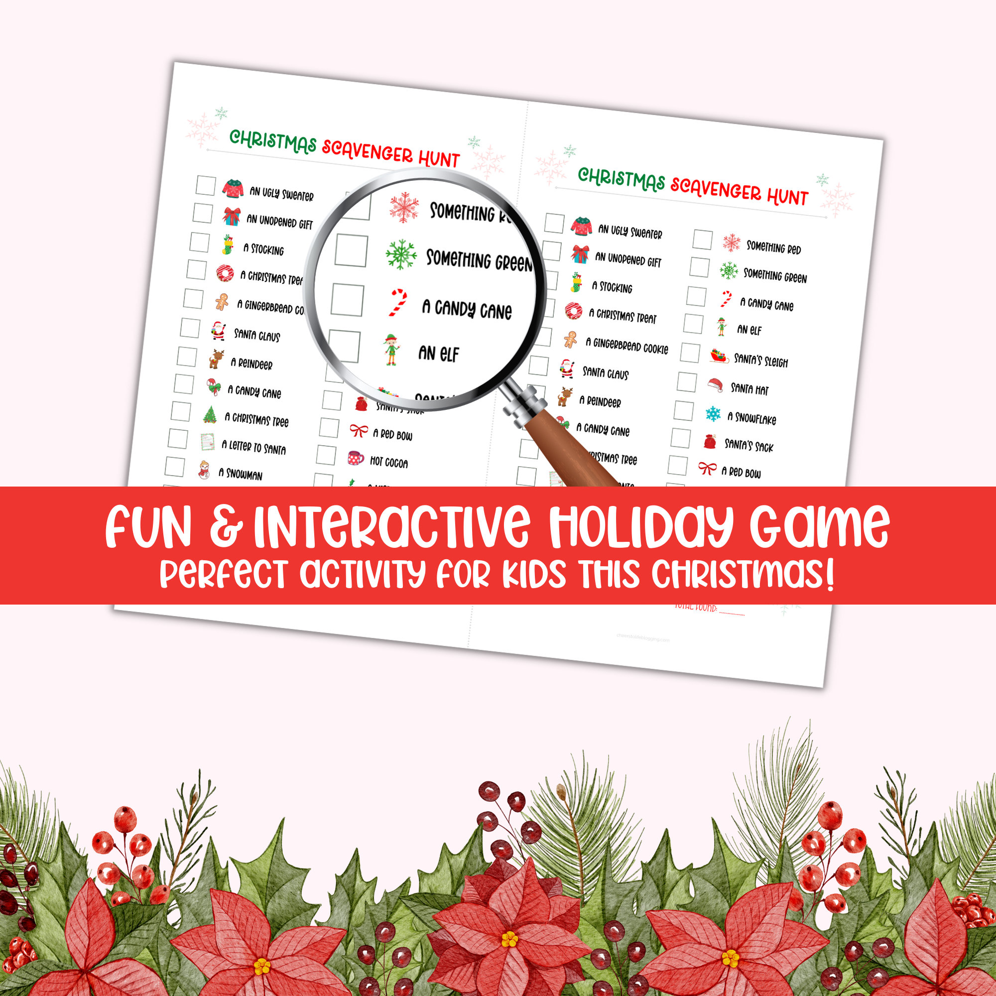 Christmas Scavenger Hunt | Printable Christmas Party Games | Christmas ...