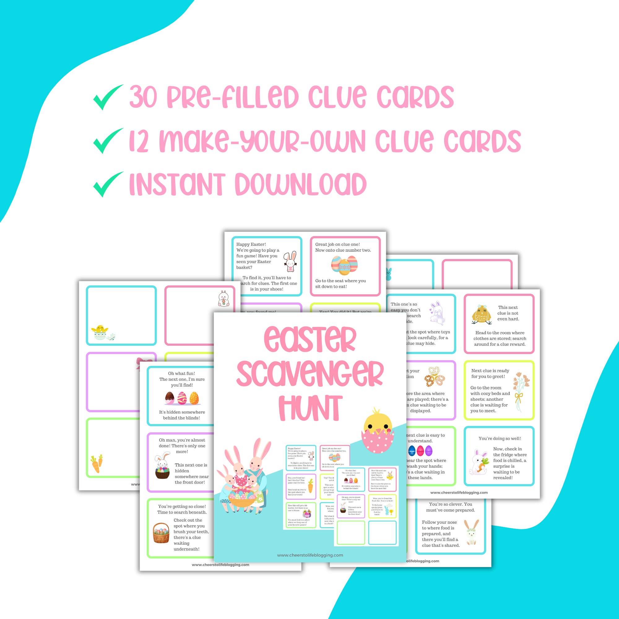 Easter Scavenger Hunt Printable | Kids Easter Game | Easter Egg Hunt ...