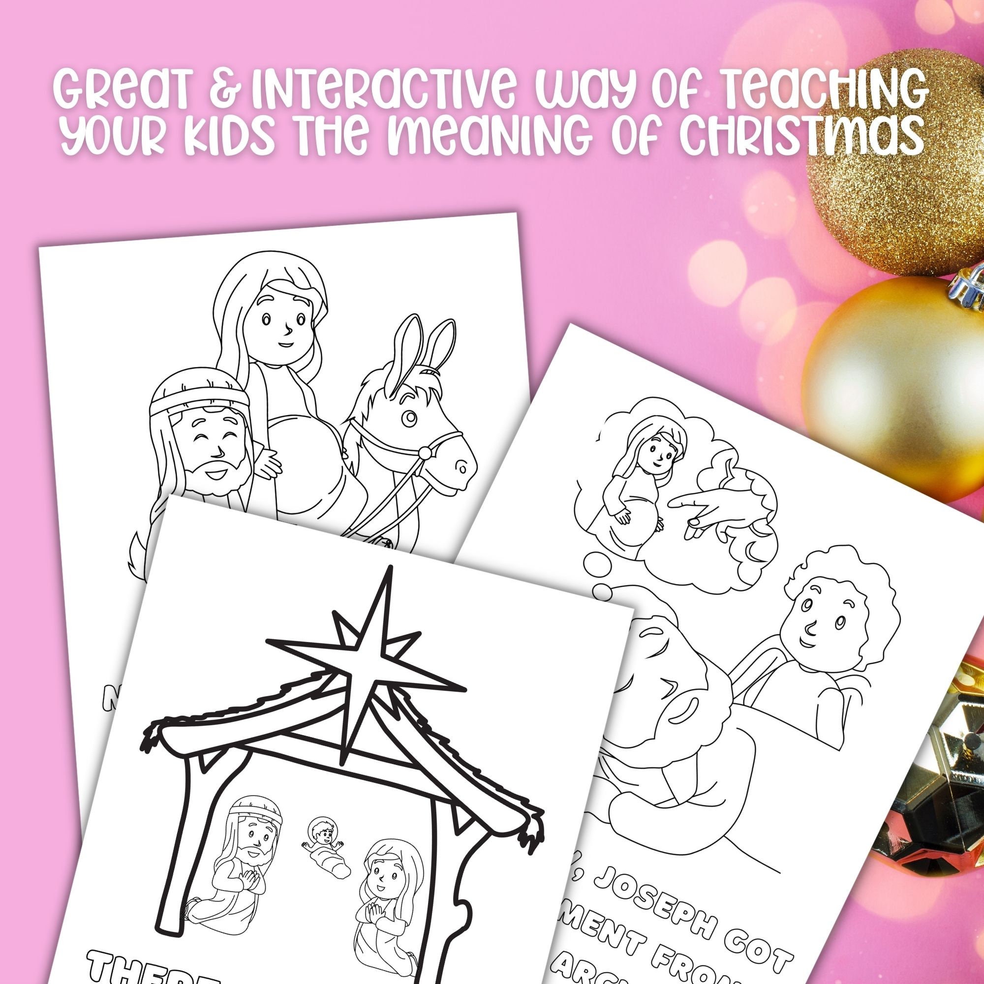 Christmas Nativity Coloring Pages | Printable Nativity Coloring Sheets ...