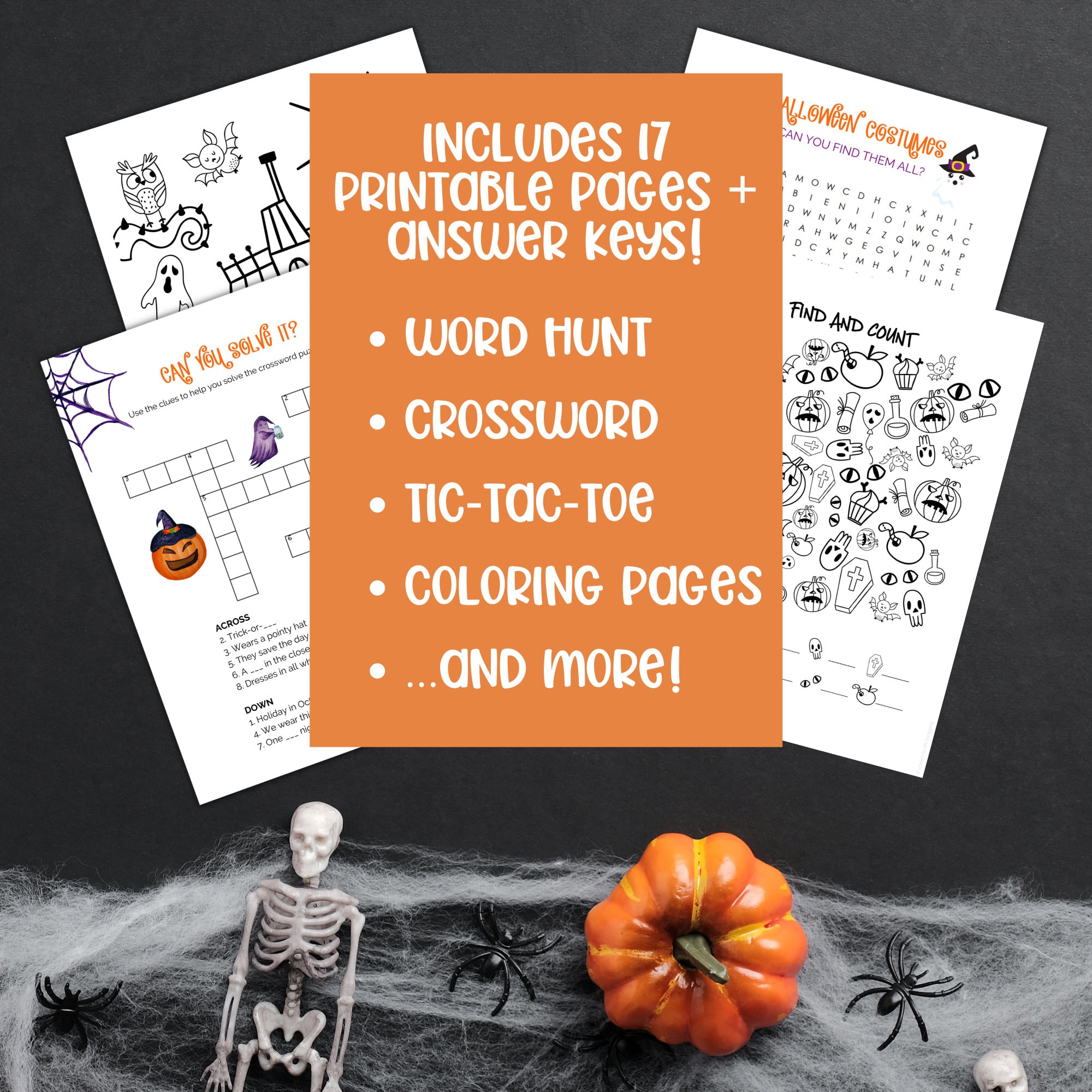 Halloween Kids Activity Sheets Bundle | Printable Halloween Activities ...