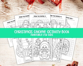Christmas Gnome Activity Sheets - Etsy