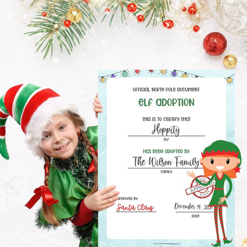 Printable Christmas Elf Kit | Elf Adoption Certificate | Welcome Letter ...