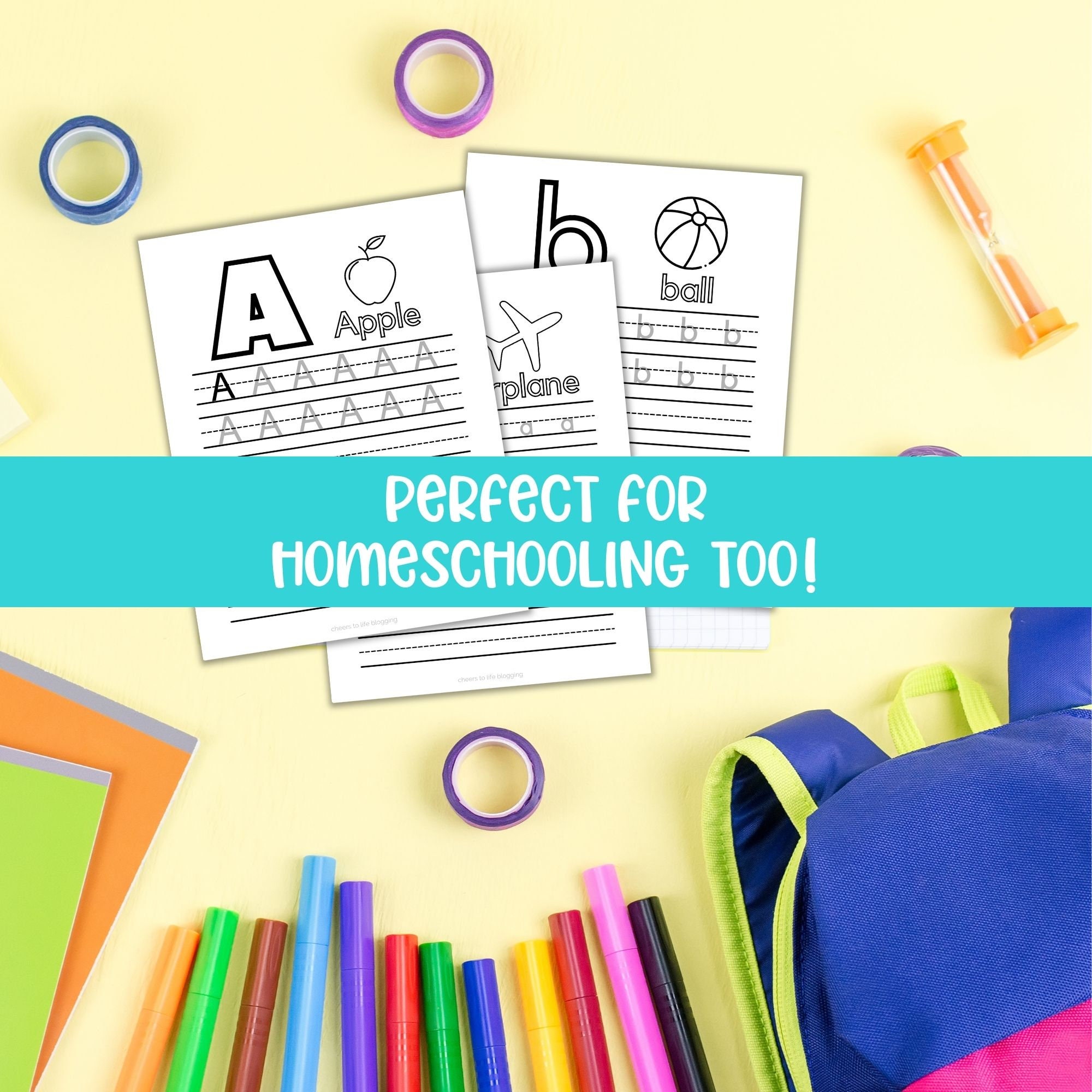 Alphabet Handwriting and Coloring Printable Worksheets | Tracing ...