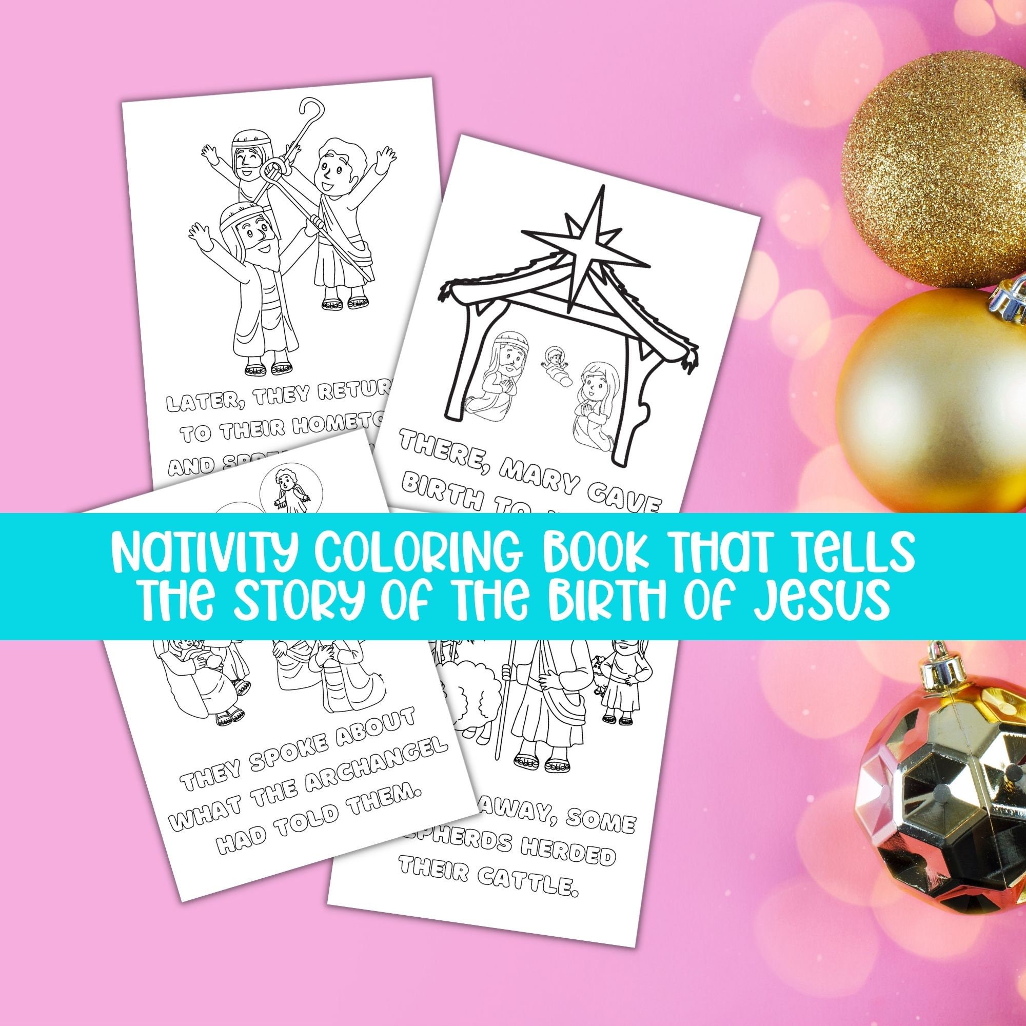 Christmas Nativity Coloring Pages | Printable Nativity Coloring Sheets ...