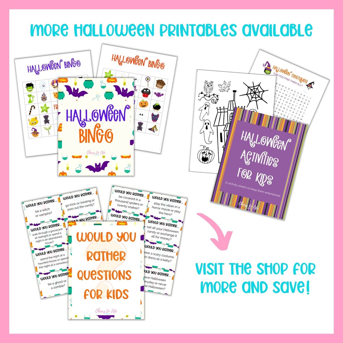 Halloween Kids Activity Sheets Bundle | Printable Halloween Activities ...