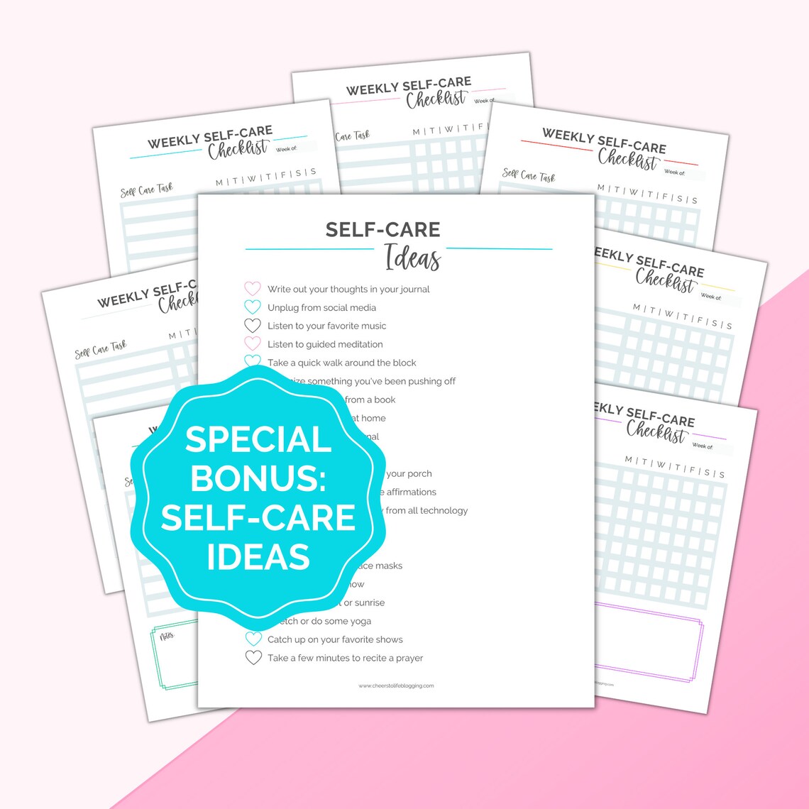 Self Care Checklist Printable | Weekly Self Care Checklist | Self Care ...