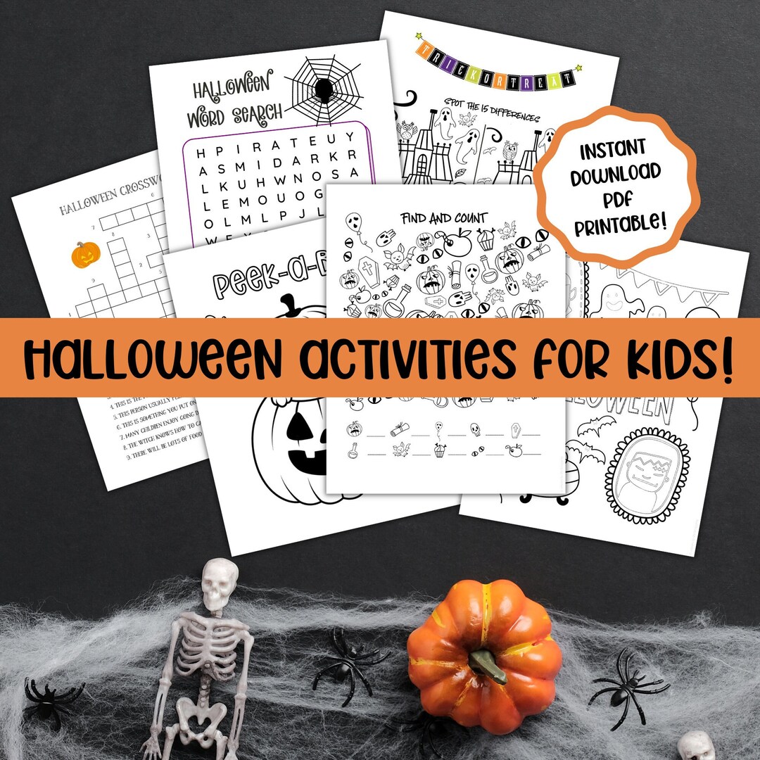 Halloween Kids Activity Sheets Bundle | Printable Halloween Activities ...