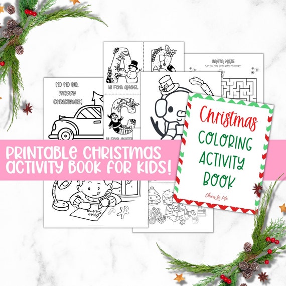 Christmas Coloring Activity Book for Kids 30 Printable - Etsy