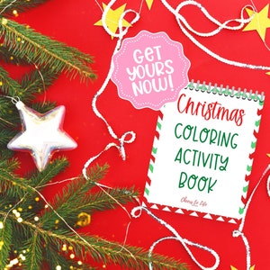 Christmas Coloring Activity Book for Kids | 30 Printable Coloring Pages ...