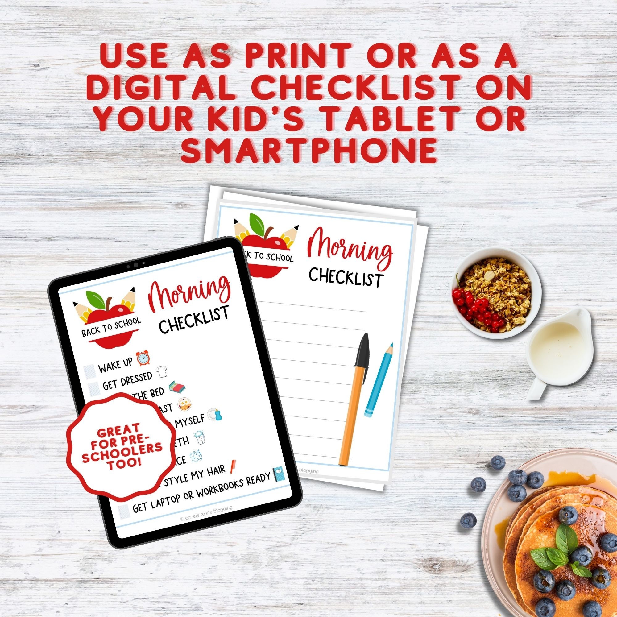 Kids Morning Routine Checklist | Instant Download PDF Printables for ...