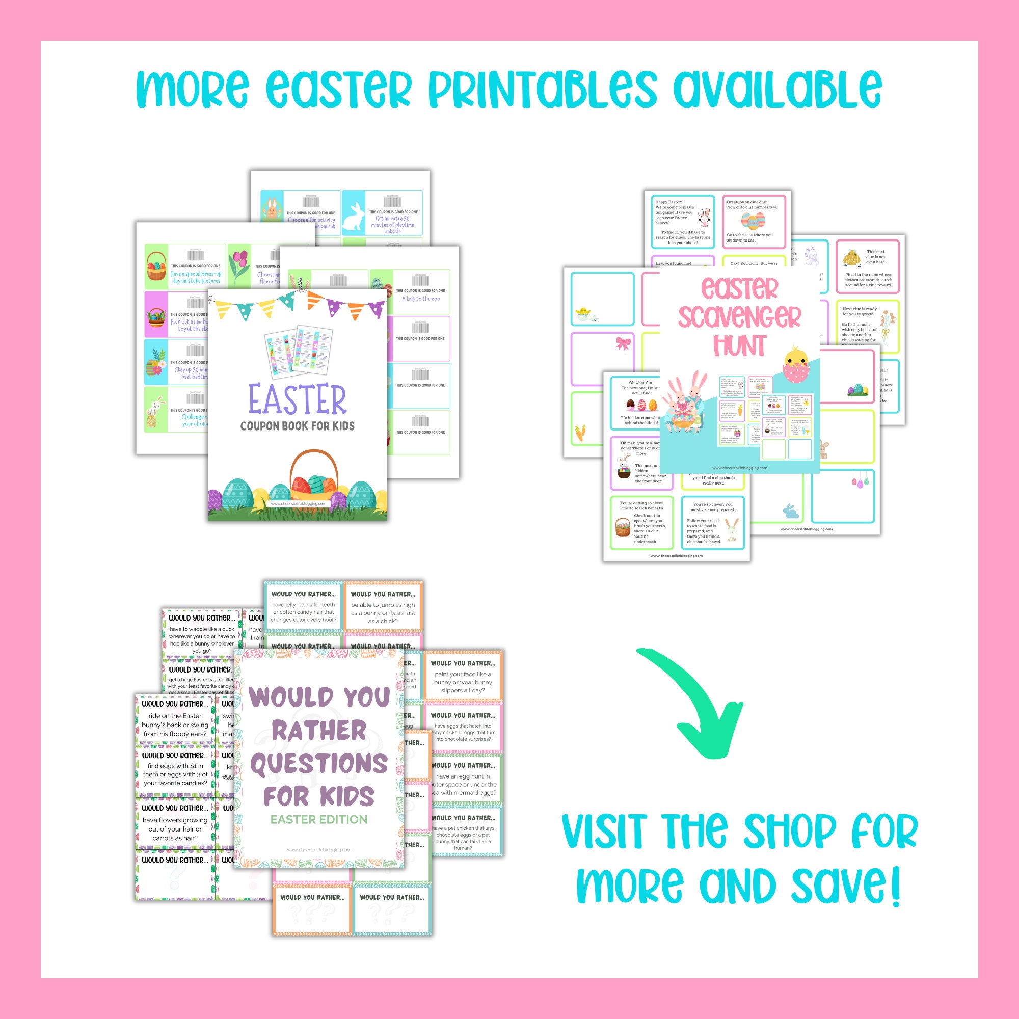 Easter Scavenger Hunt Printable | Kids Easter Game | Easter Egg Hunt ...