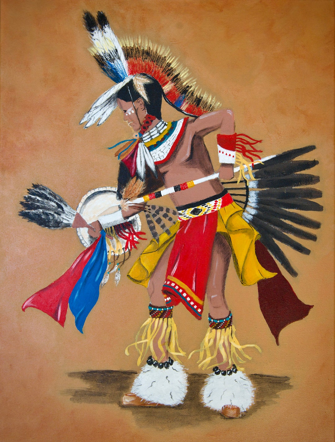 Smiling Dancer Canvas Art Print of Original Acrylic Artwork Painting - Etsy