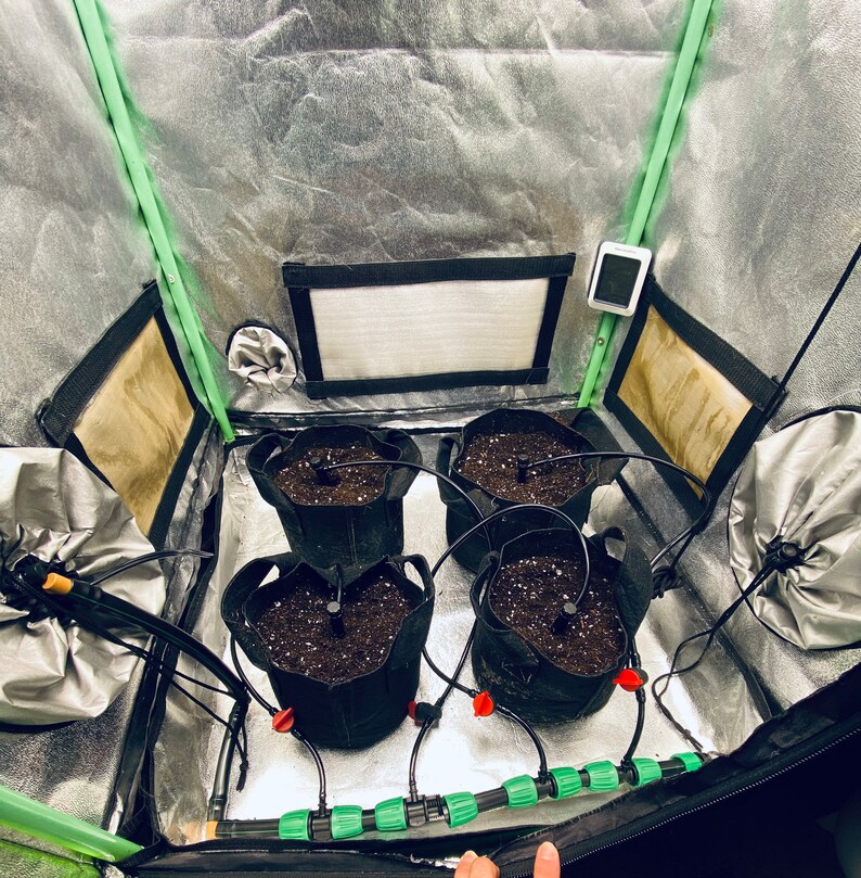 Grow Tent Irrigation Kit Sizes 2x2, 2x4, 3x3, 4x4, 5x5, 4x8 Irrigation ...