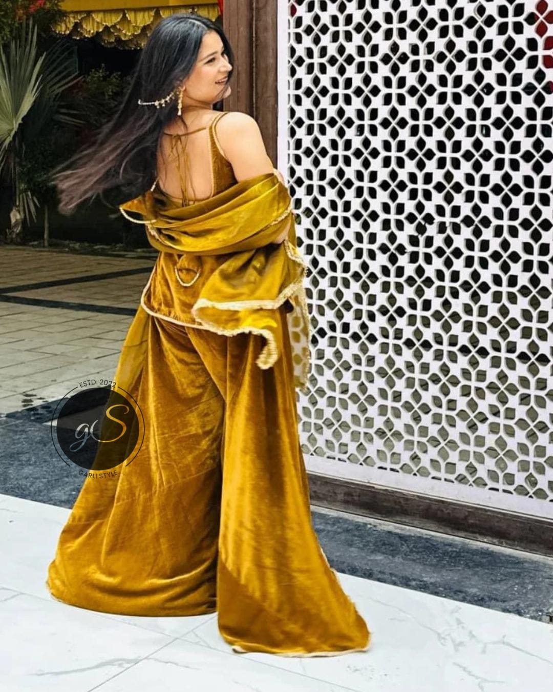 Velvet Sharara Suit for Women | Custom Made Indian Wedding Outfit ...