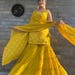 Mustard Georgette Brocade Layer Sharara Suit: Backless Party Wear ...