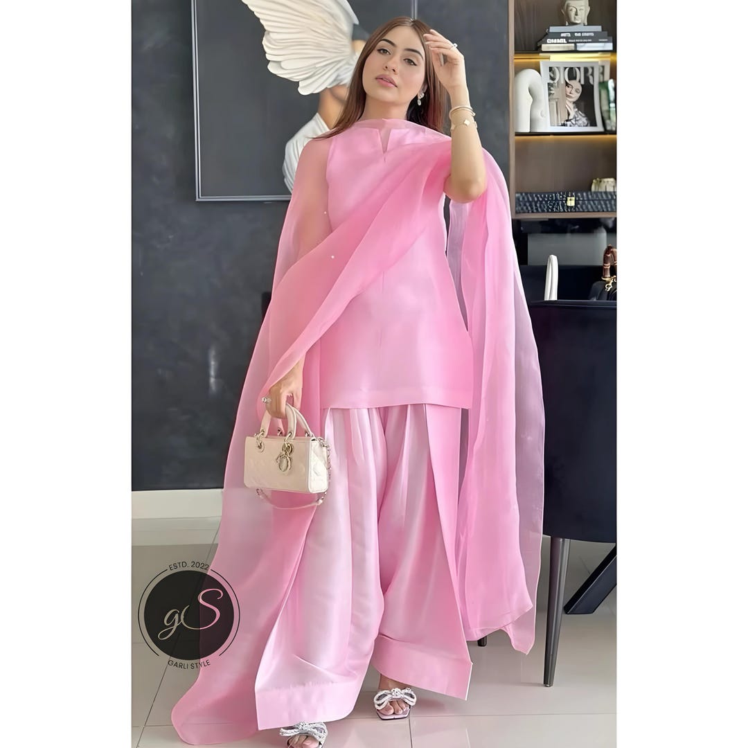 Designer Farsi Salwar Suit Punjabi Patiala Suit ,custom Stitched Salwar ...