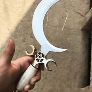 Druid's Crescent Moon Boline With Bone Handle for Ritual - Etsy
