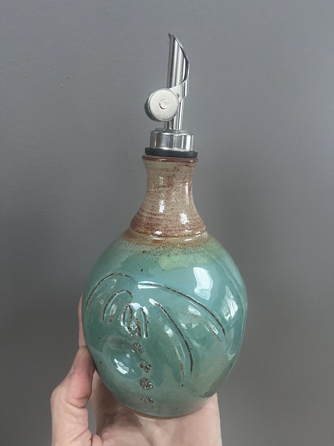 Handcrafted Art Olive Oil Bottle 4”x 6” - Palm Tree - Etsy
