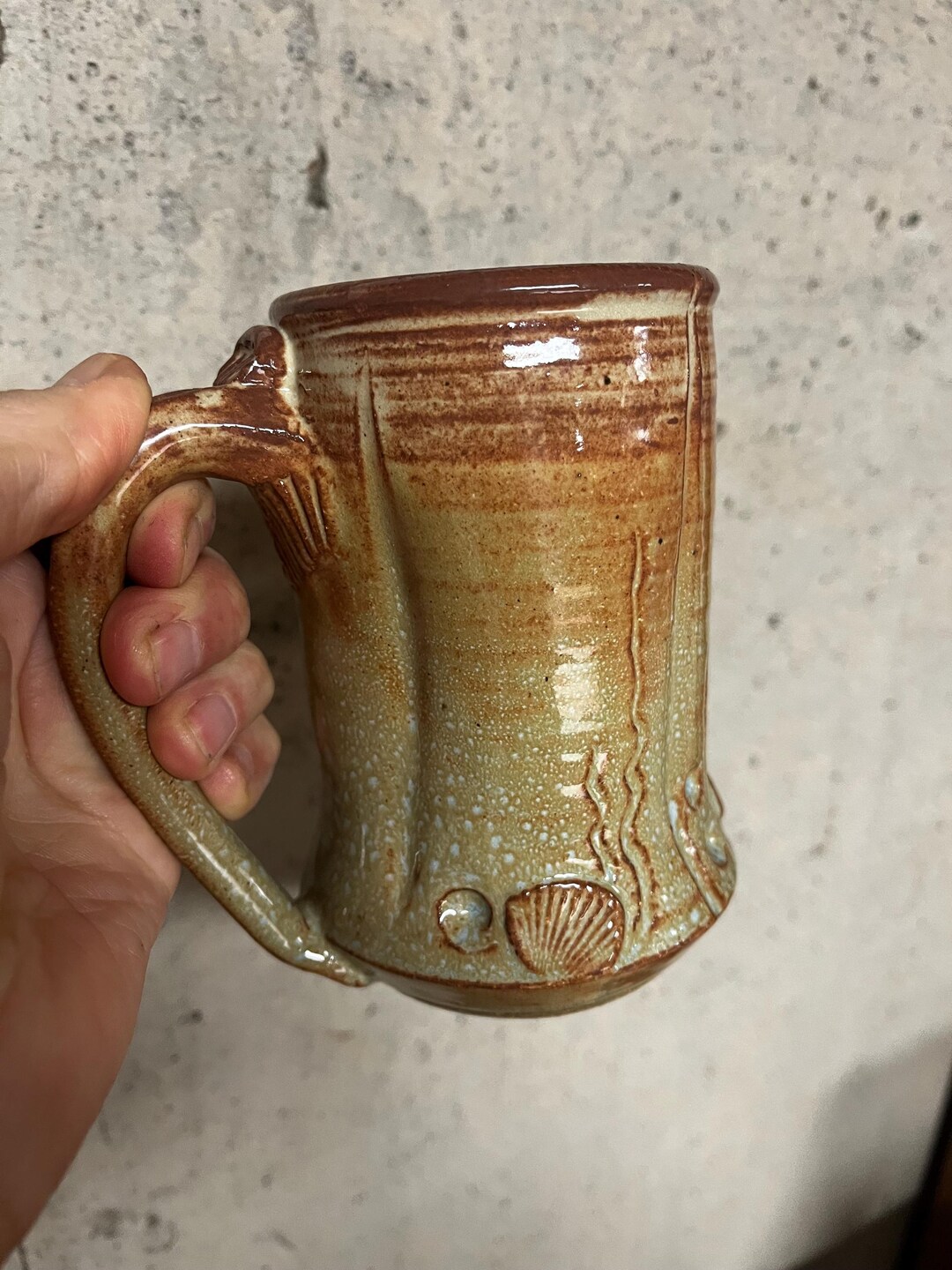 Beach Themed Pottery Mug 3” X 5” 13oz - Sandy Shores - Etsy