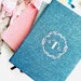 Custom Initial Linen Cover Notebook Personalized Name Notebook Cloth ...