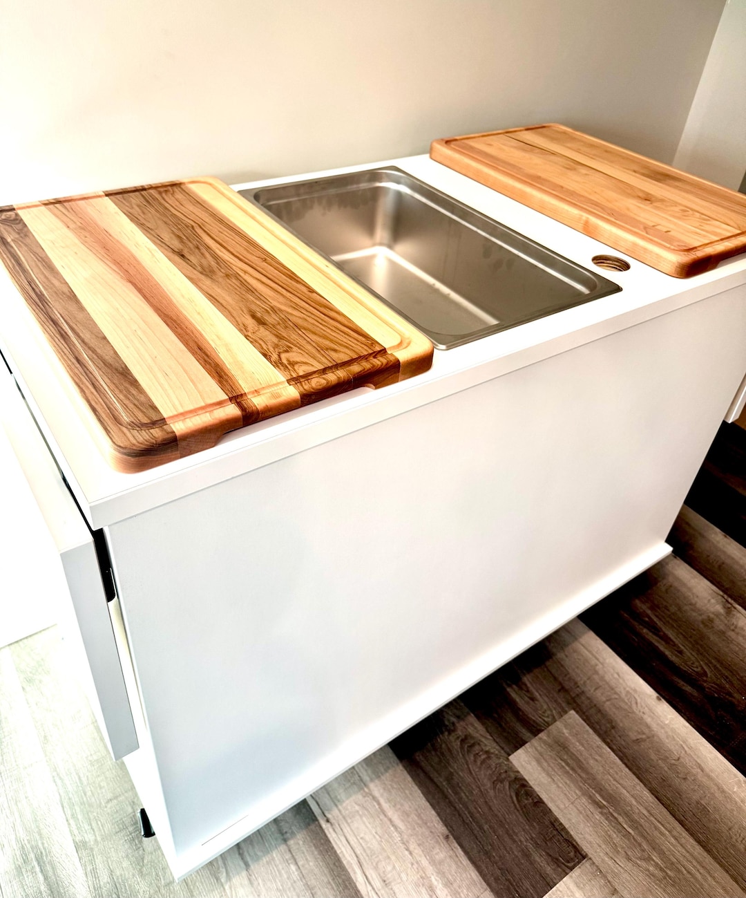 Custom Cutting Board Food Cart Mobile Preparation Charcuterie Board ...