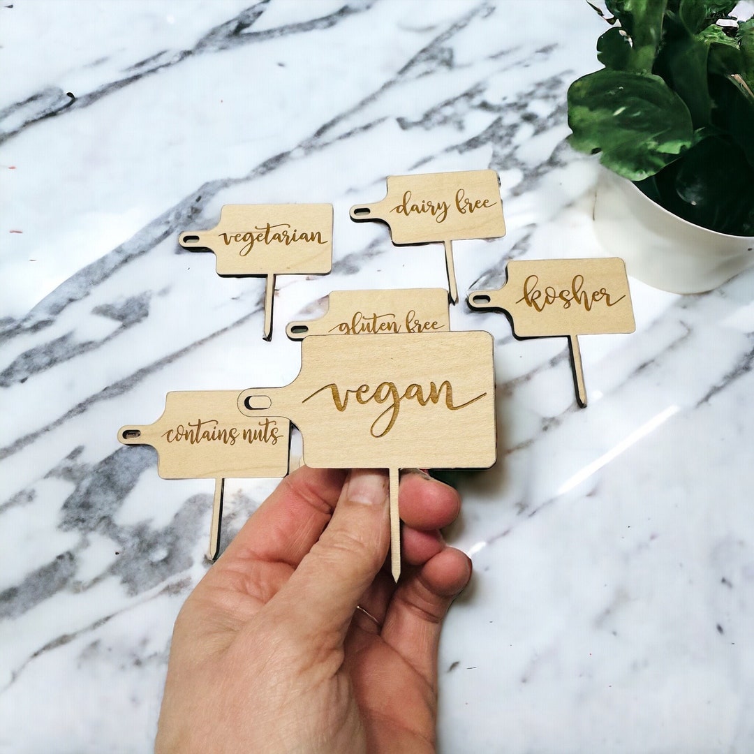 Food Allergy Marker Tags for Charcuterie Board Food Label Picks Set ...