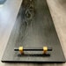 Extra Large Serving Tray With Handles Black Modern Wooden Charcuterie ...