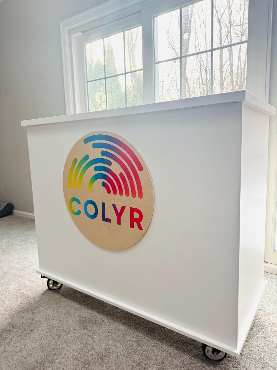 Bar Height Mobile Collapsible Vending Cart on Wheels Portable Bar ...