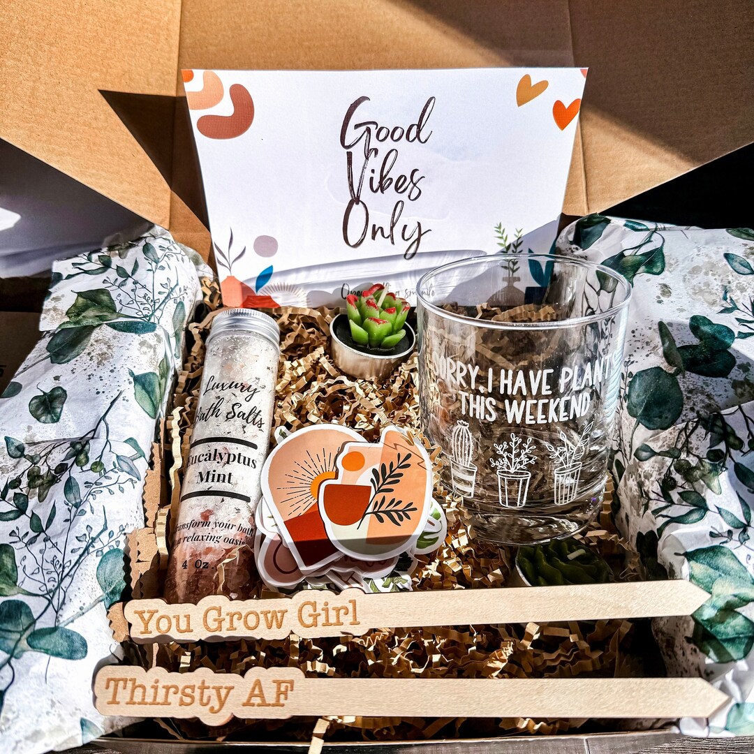 Plant Lover Gift Box Plant Decor Box for Her Succulent Gift Basket ...