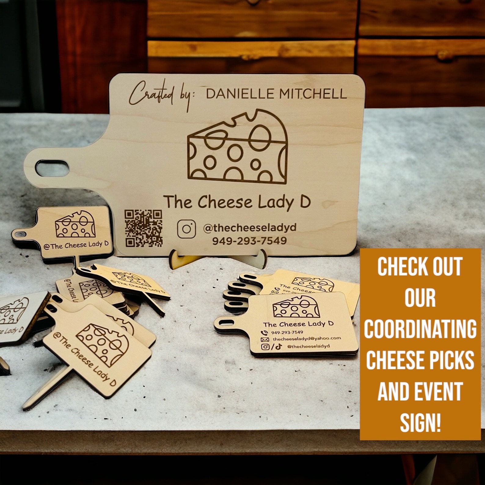 Personalized Wooden Business Cards With Custom Engraving Charcuterie ...