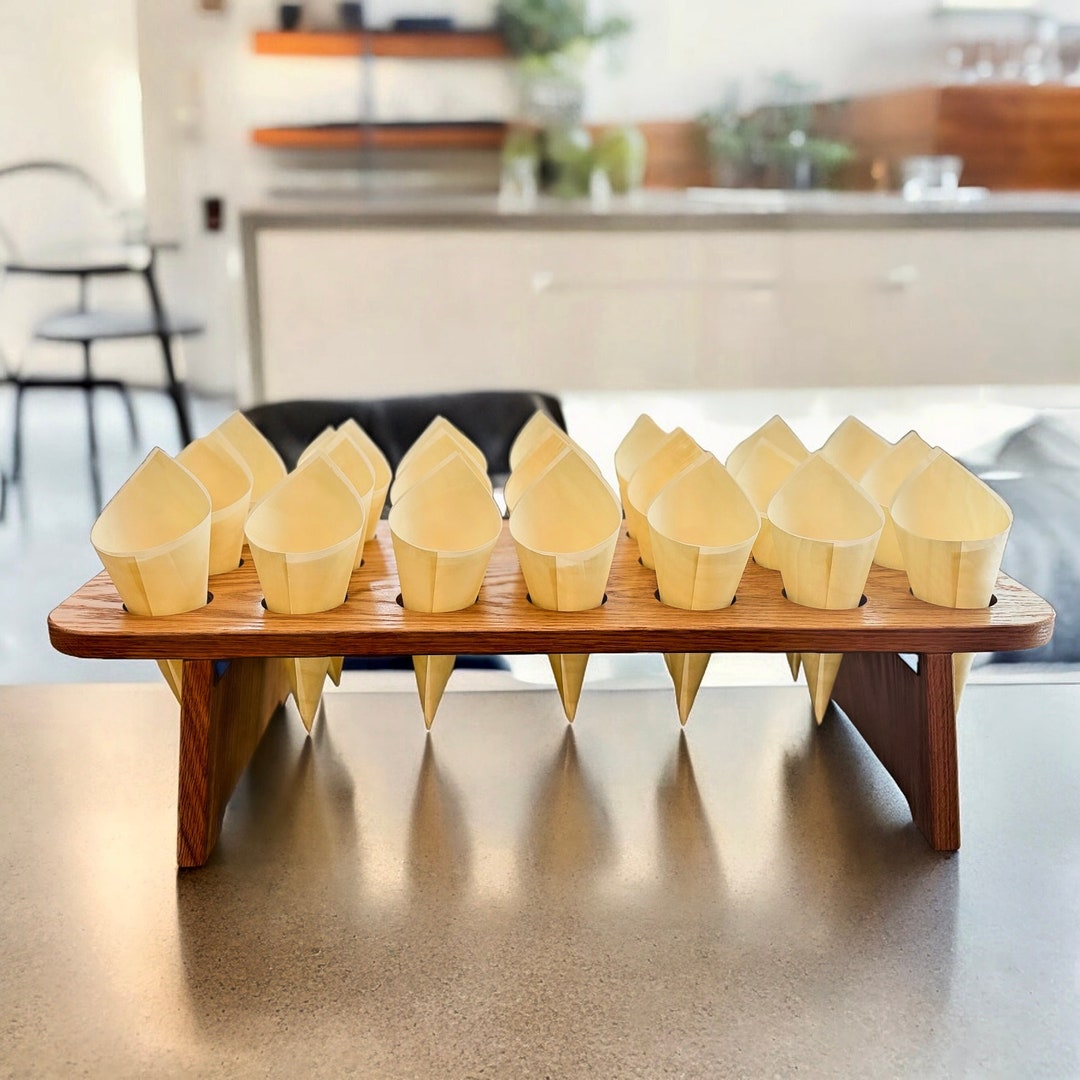Wood Charcuterie Cone Stand With Foldable Legs for Grazing Table ...
