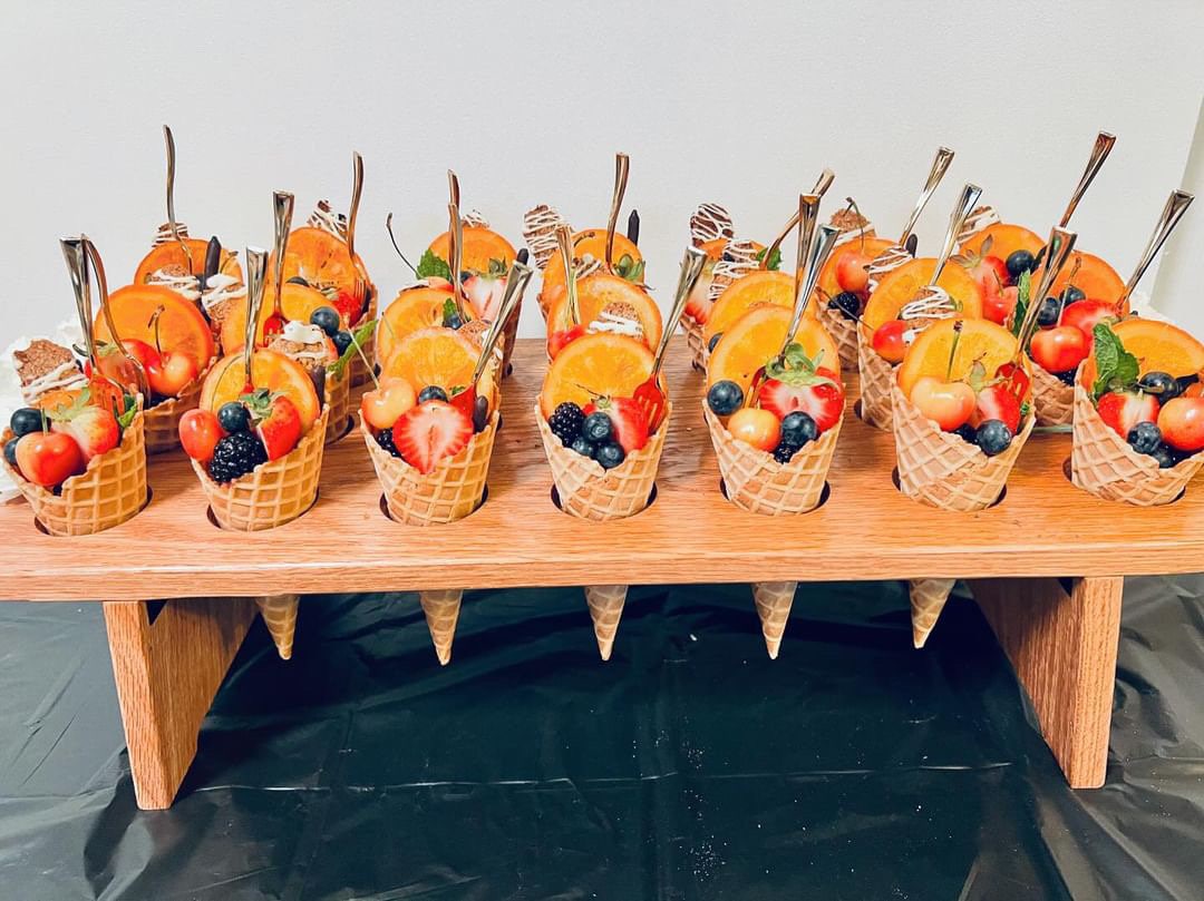 Foldable Wooden Cone Stand for Grazing Table Display Charcuterie Cone ...