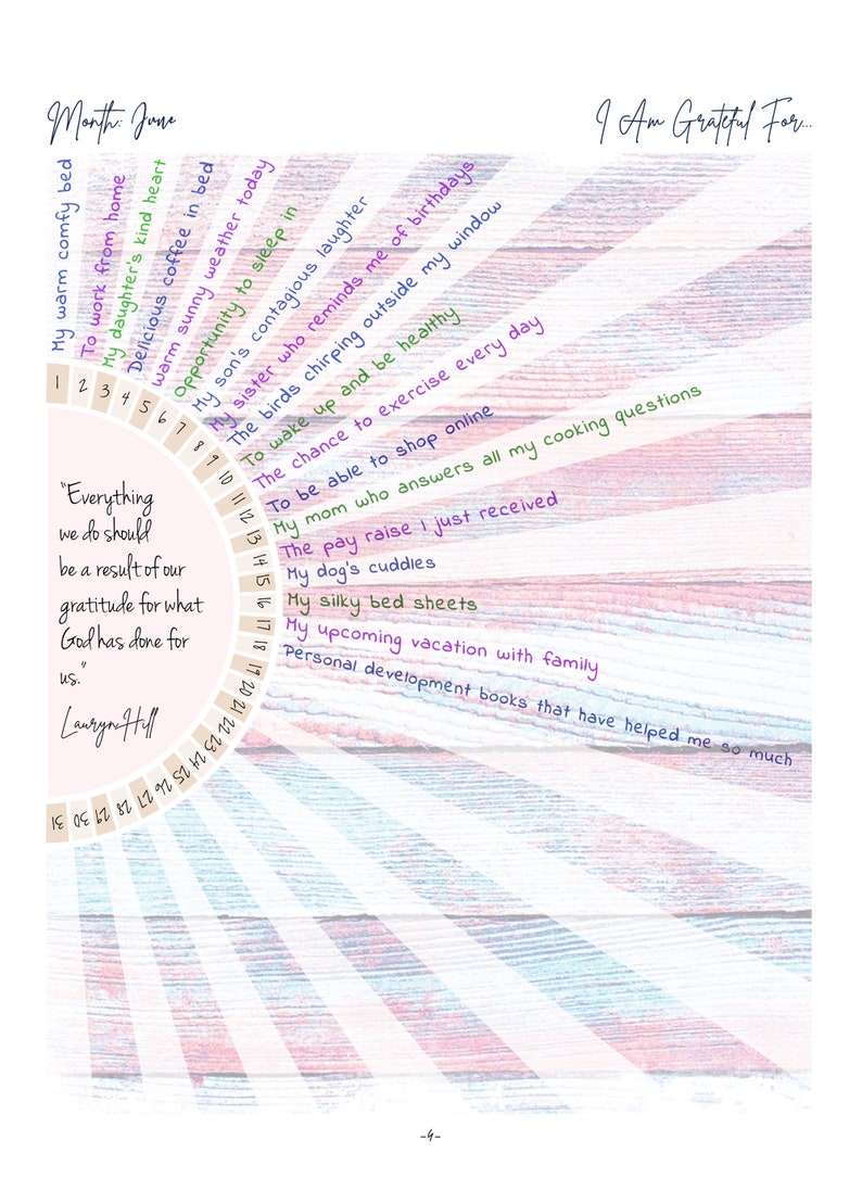 Daily Gratitude Journal Gratitude Tracker Journal Grateful - Etsy