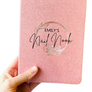 Custom Initial Linen Cover Notebook Personalized Name Notebook Cloth ...