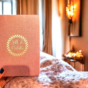 Custom Initial Linen Cover Notebook Personalized Name Notebook Cloth ...