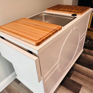 Custom Cutting Board Food Cart Mobile Preparation Charcuterie Board ...