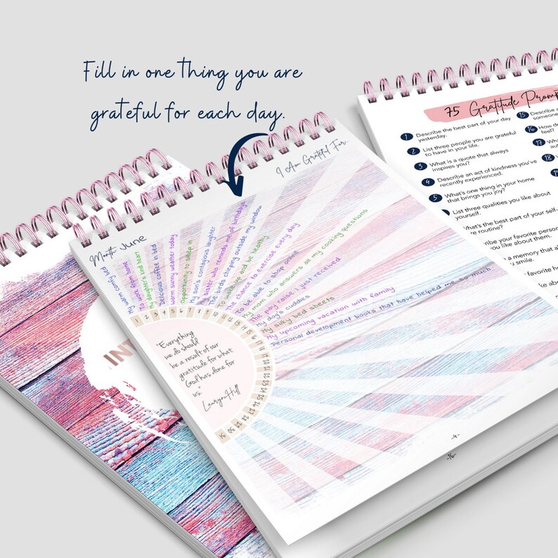 Daily Gratitude Journal Gratitude Tracker Journal Grateful - Etsy