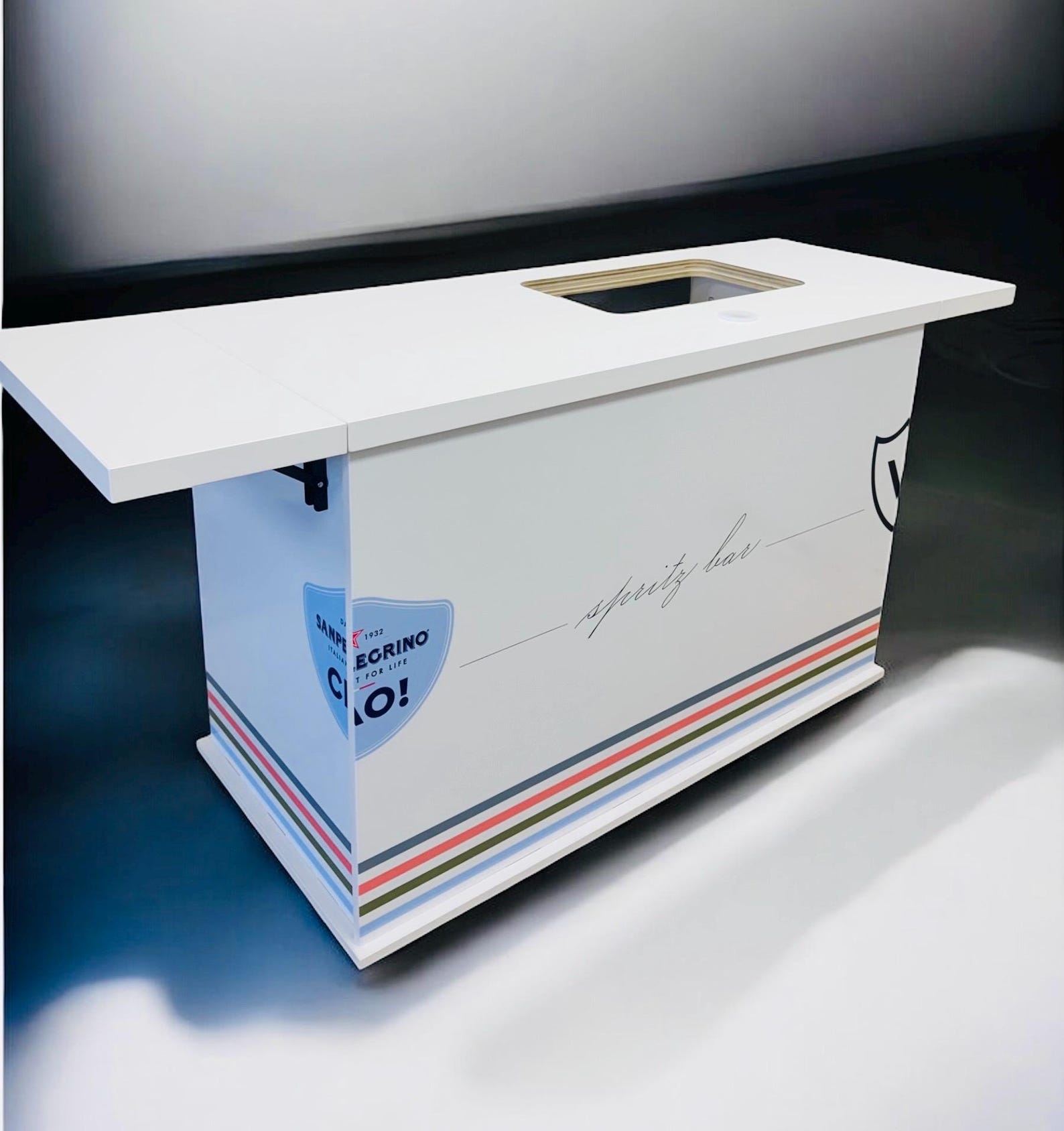 Sampling Cart Vinyl Wrapped Mobile Charcuterie Cart Collapsible Snack ...
